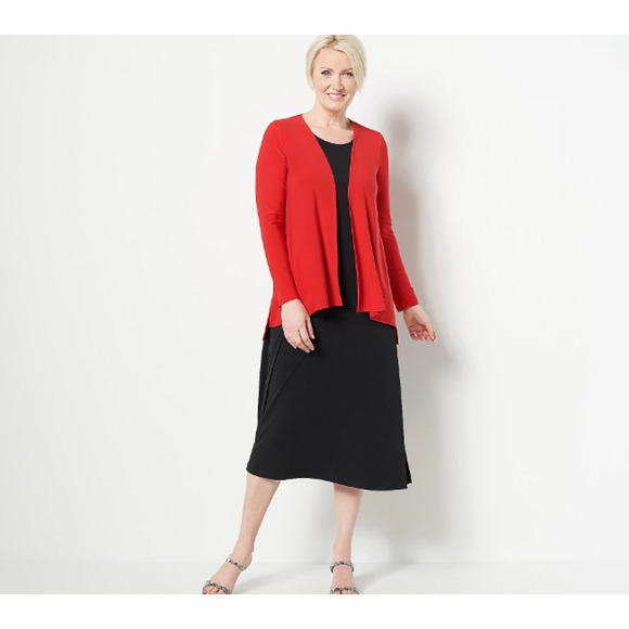 Attitudes by Renee | Dresses | Attitudes By Renee Midi Dress Cardigan ...